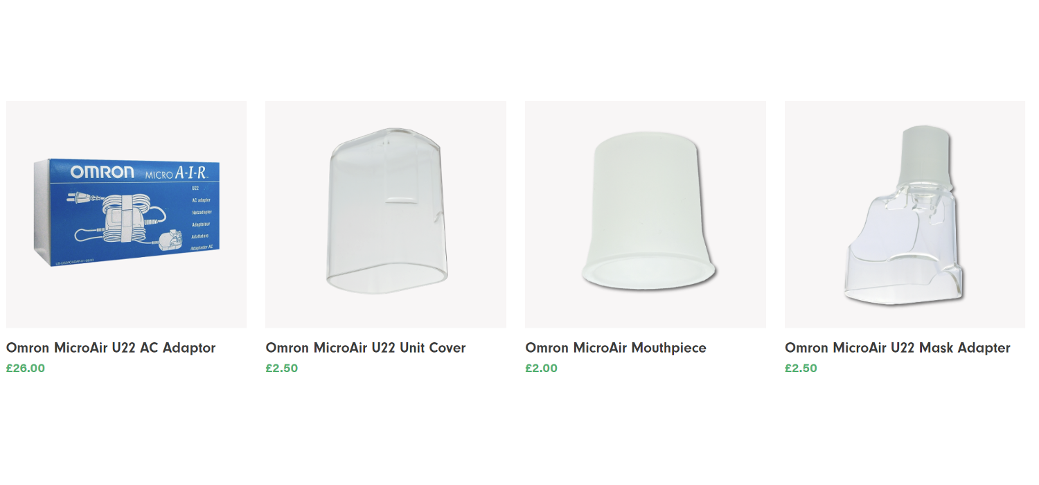 Accessories for the Omron MicroAir U22 - Evergreen Nebulizers